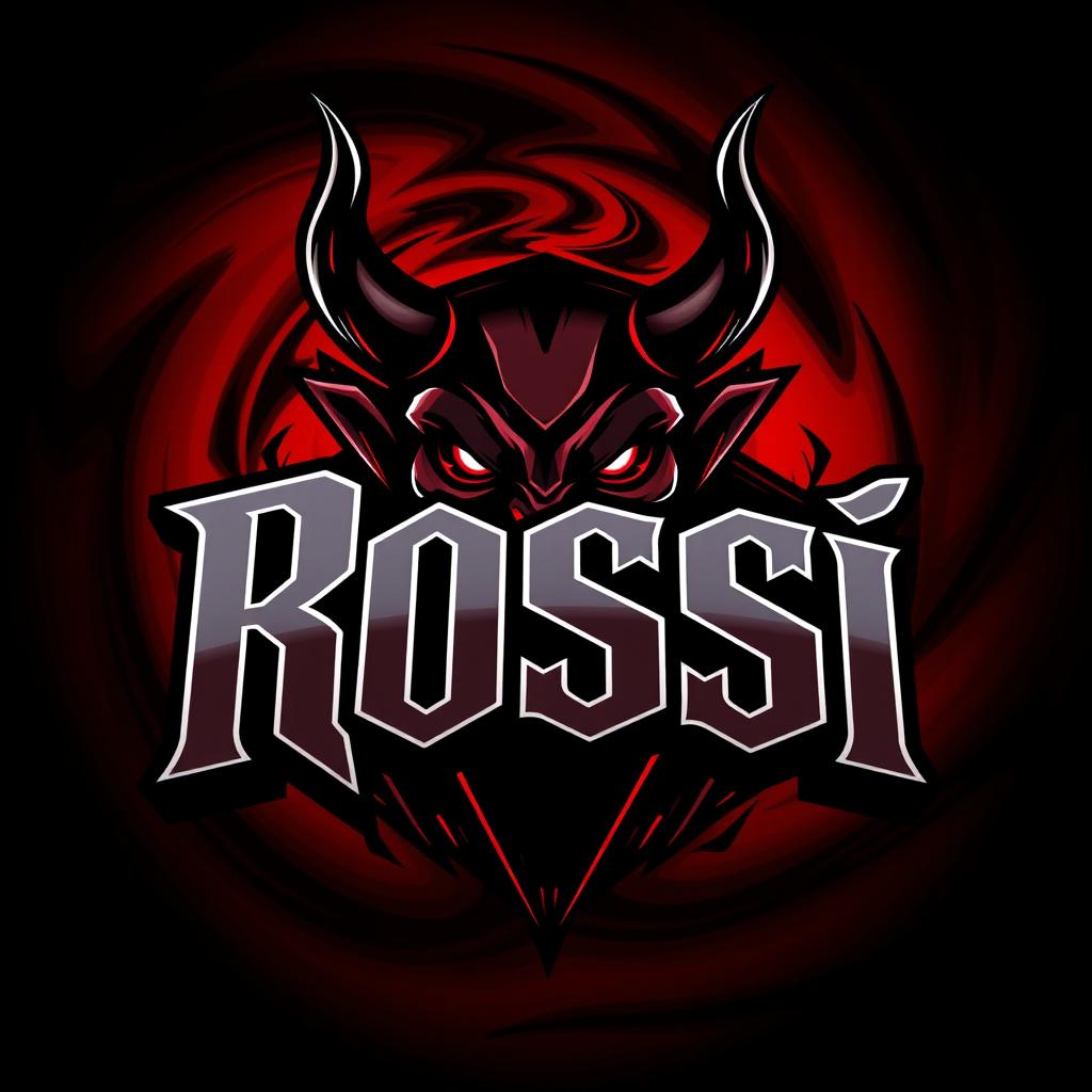 Dynamic 'Rossi' Graphic Design with Devil's Head