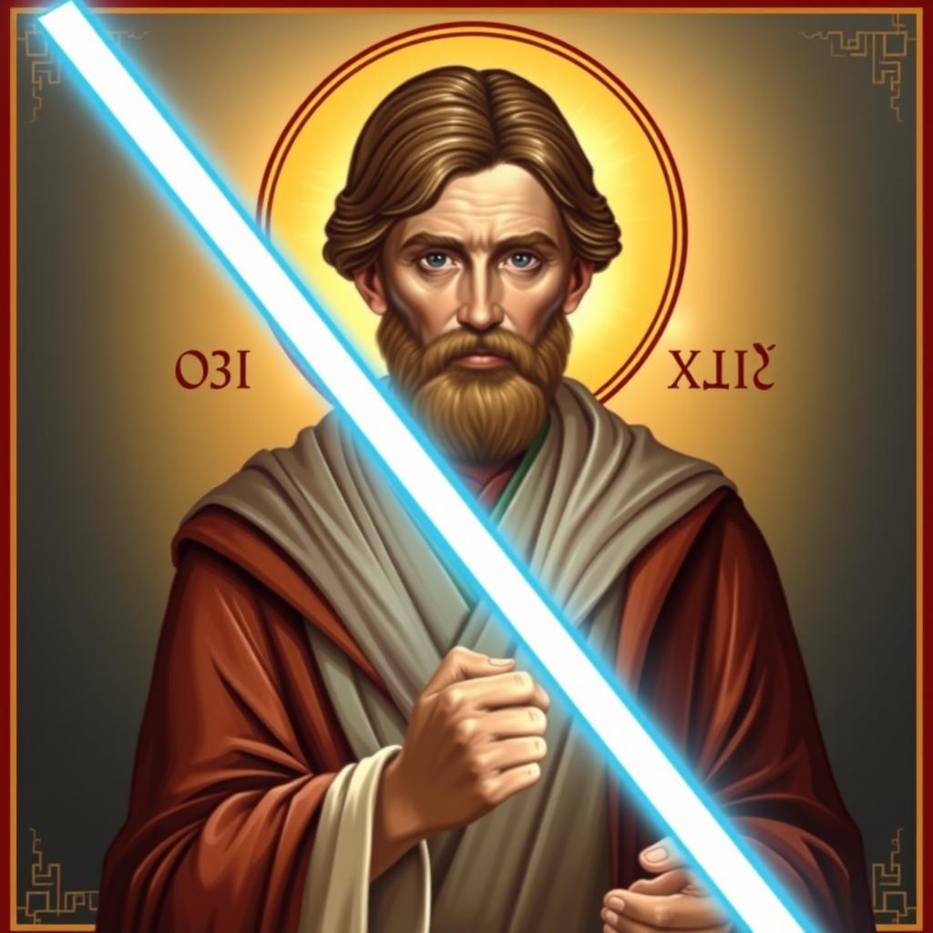 Obi-Wan Kenobi Icon: A Celestial Tribute in Art
