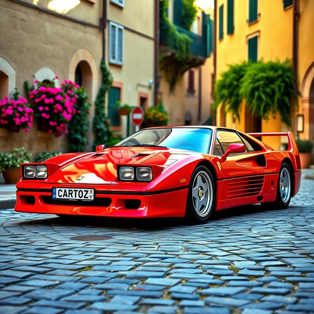Ferrari F40: A Stunning Icon Against a Picturesque Italian Backdrop