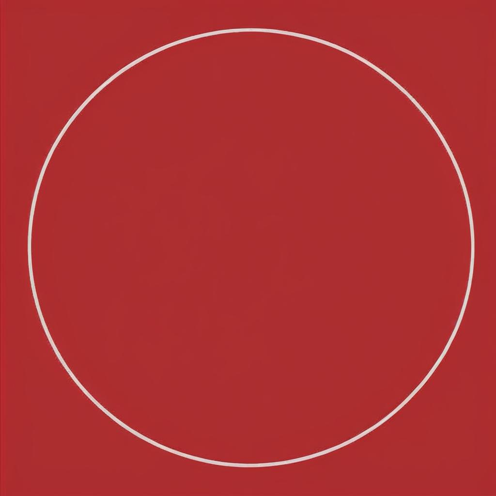 Minimalist Red Circle Design on Transparent Background | Idyllic Ideas