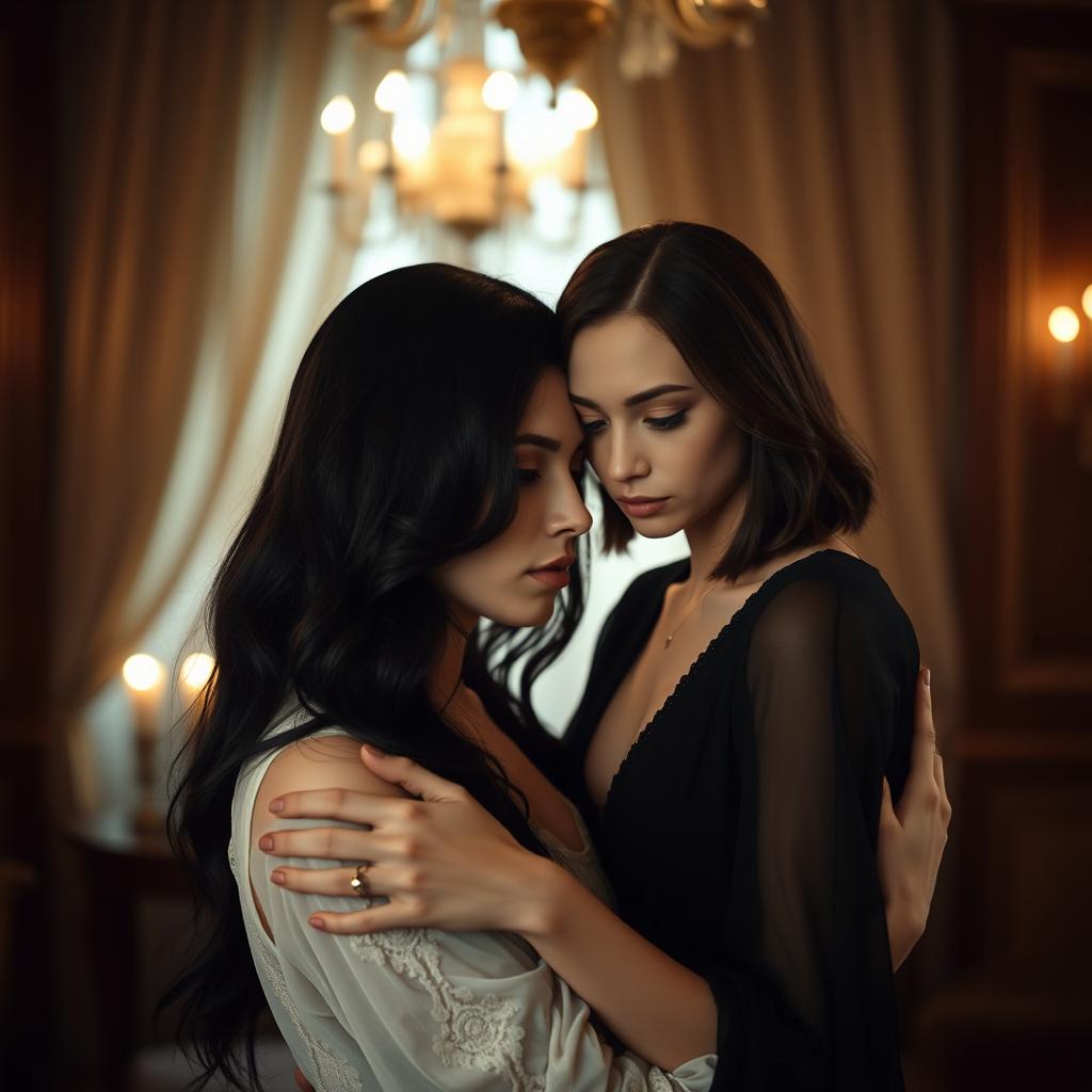 Intimate Romance: A Captivating Love Scene Between Two Women