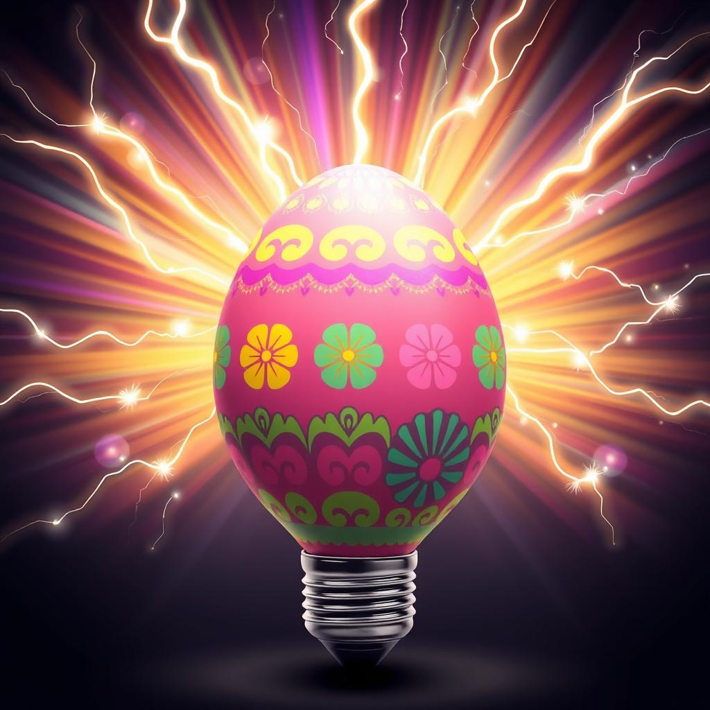 Whimsical Easter Egg Light Bulb Design – A Celebration of Energy and Color