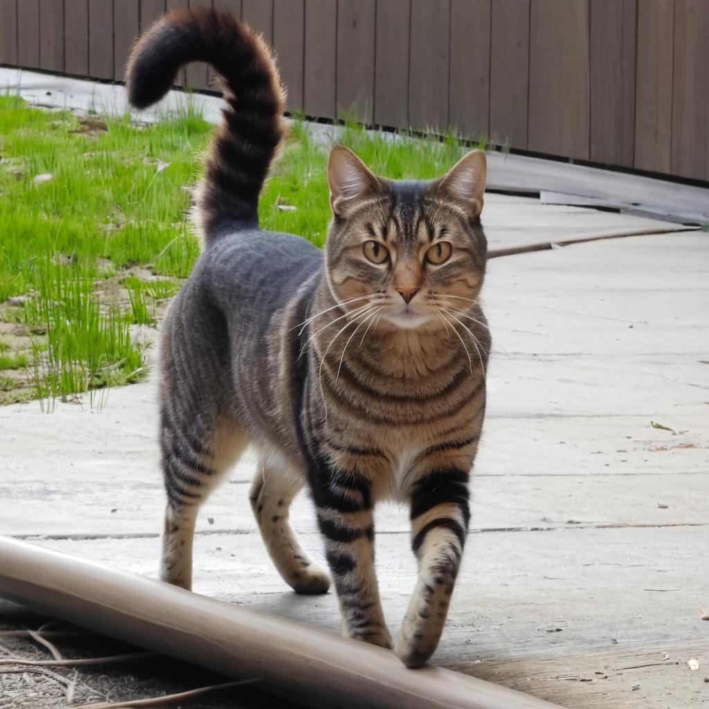 Humanoid Tabby Cat Character: A Playful Blend of Feline and Human