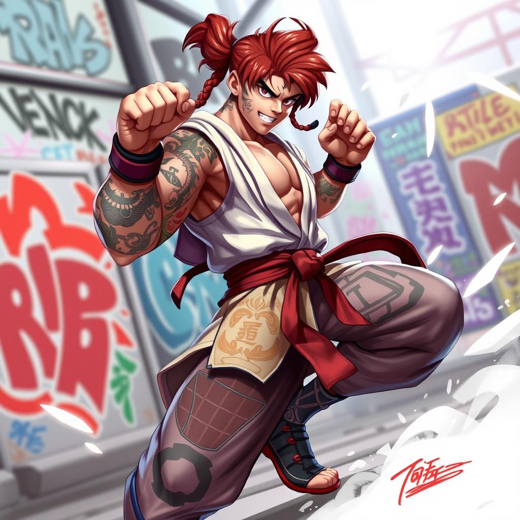 Dynamic 2D Fighting Game Character: Martial Arts with a Modern Twist