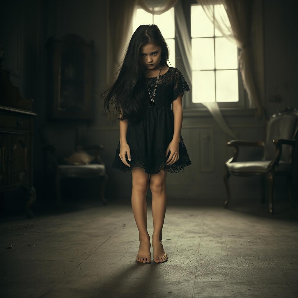 Gothic Elegance: A Captivating Scene of Beauty and Decay