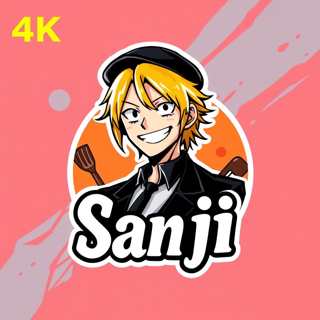 Dynamic Sanji Logo Design | Bold & Gourmet Aesthetic
