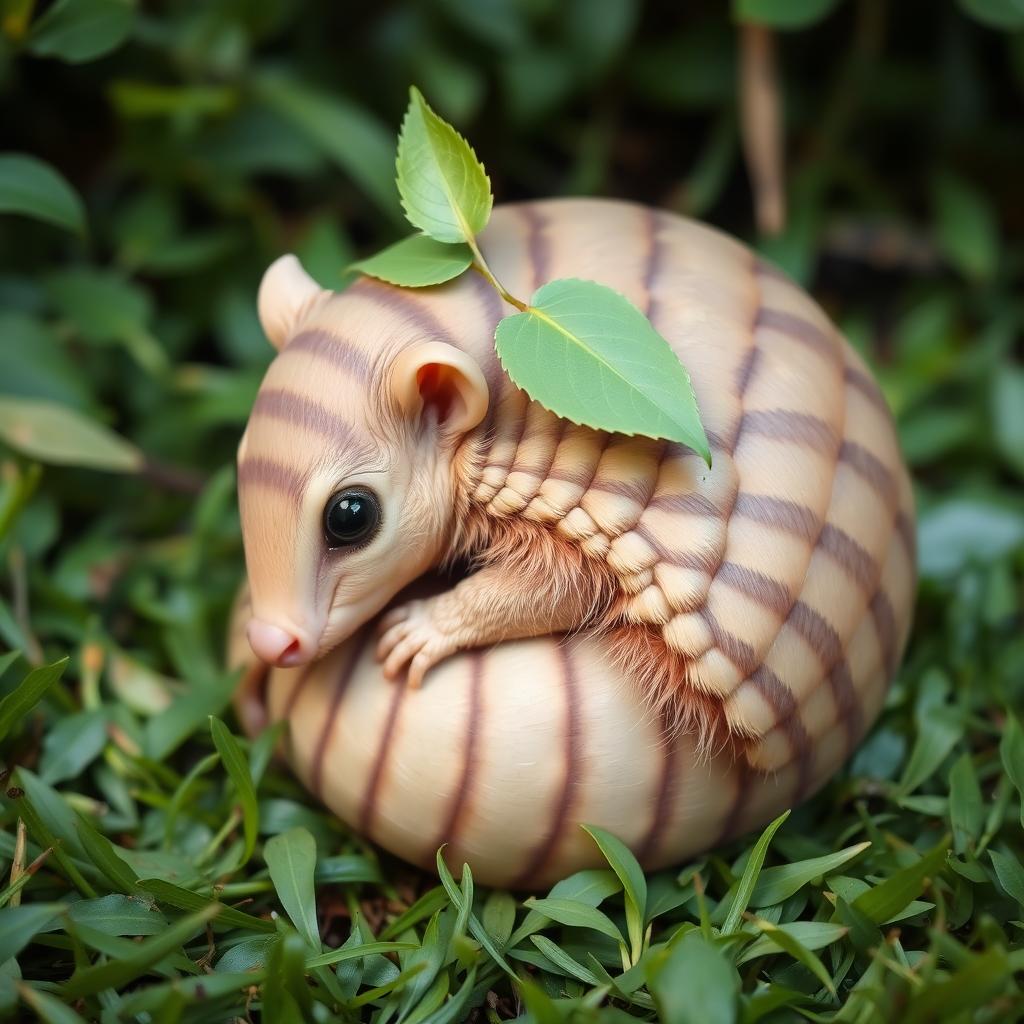 Meet Teco: The Adorable Armadillo in His Lush Green Home