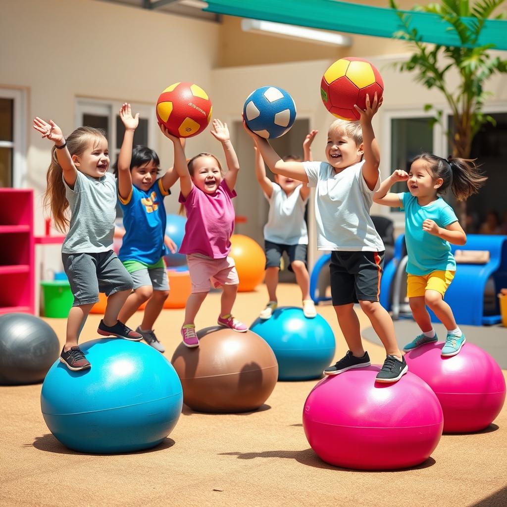 Dynamic Teamwork: Children Mastering Stable Jump Exercise with Medicine ...