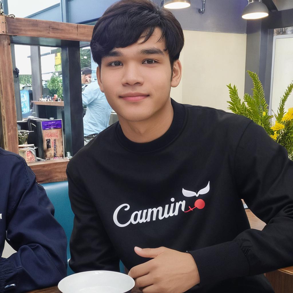 Chic Cafe Style: A Young Man's Elegance