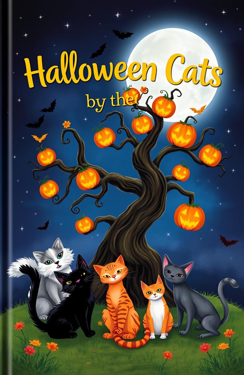 Enchanting Halloween Cats Book Cover Design | Idyllic