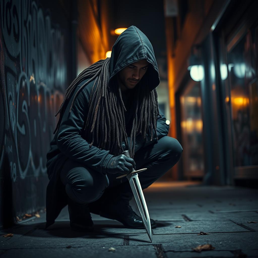 Mysterious Urban Rogue: A Shadowy Figure in the City