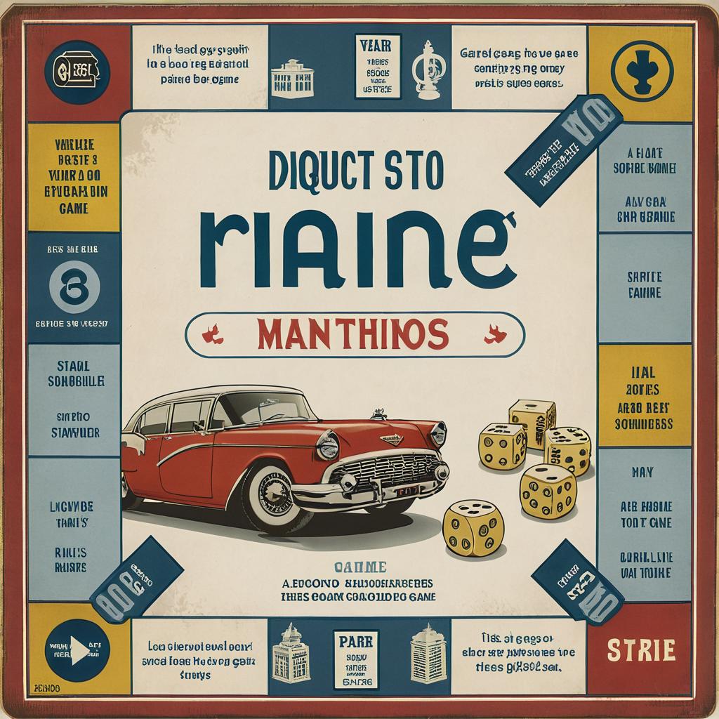 Vintage Route 66 Board Game Design - Nostalgic Americana