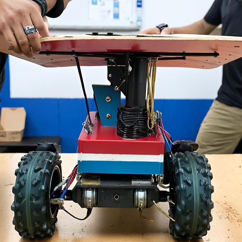 Innovative Robotic Vehicle Design: A Back View Perspective