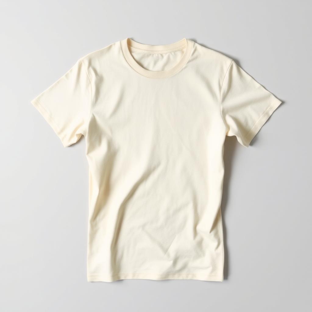 Minimalist Cream-Colored T-Shirt | Idyllic AI Designs