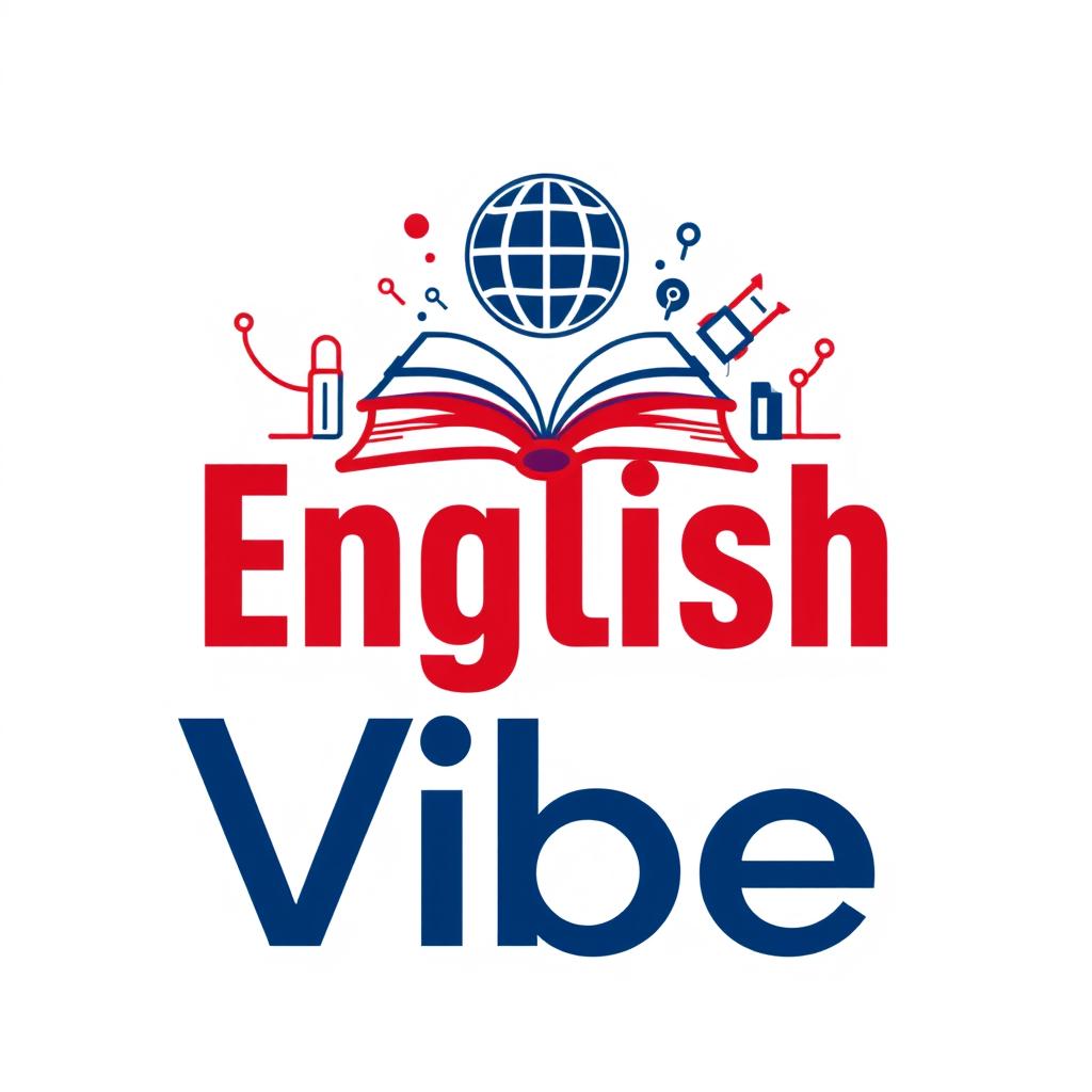 Bold and Modern Logo Design for 'English Vibe' | AI-Generated Creativity