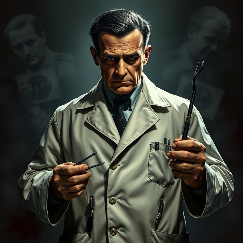 Artistic Representation of Dr. Josef Mengele: The Angel of Death