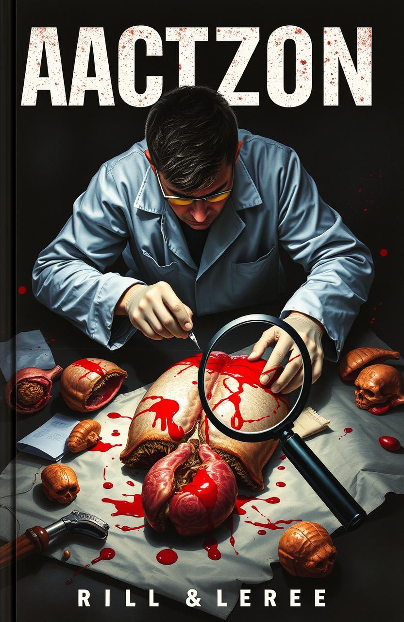 Dramatic Autopsy Book Cover - Forensic Investigation Art