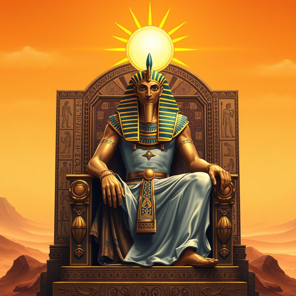 Majestic Artistic Depiction of Egyptian God Ra | Idyllic