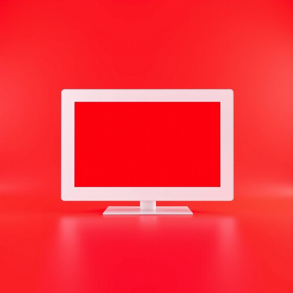 Vibrant Red Modern TV Design - Futuristic Aesthetic