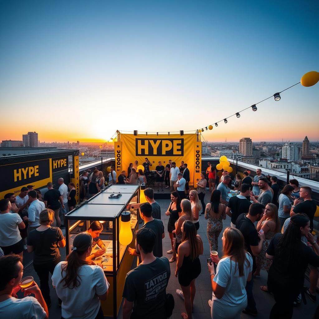 Vibrant Rooftop Party at Sunset | HYPE Event Highlights