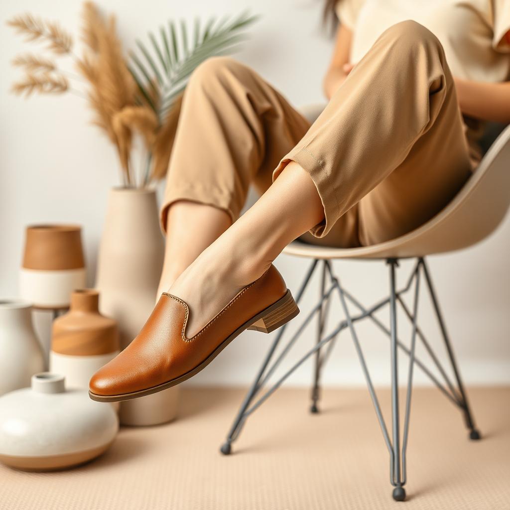 Professional Product Photography of a Women's Leather Shoe
