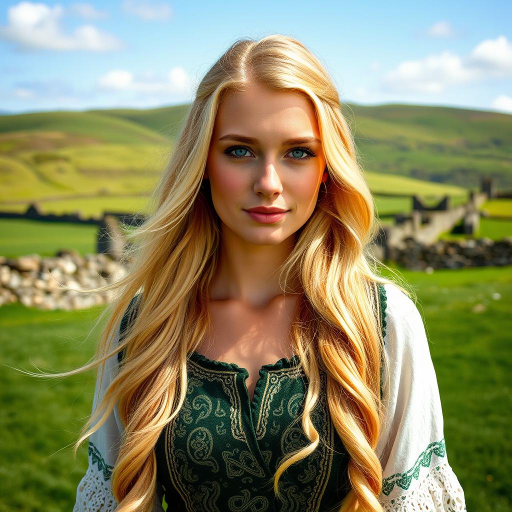 Stunning Irish Beauty in Lush Countryside - Idyllic AI Art