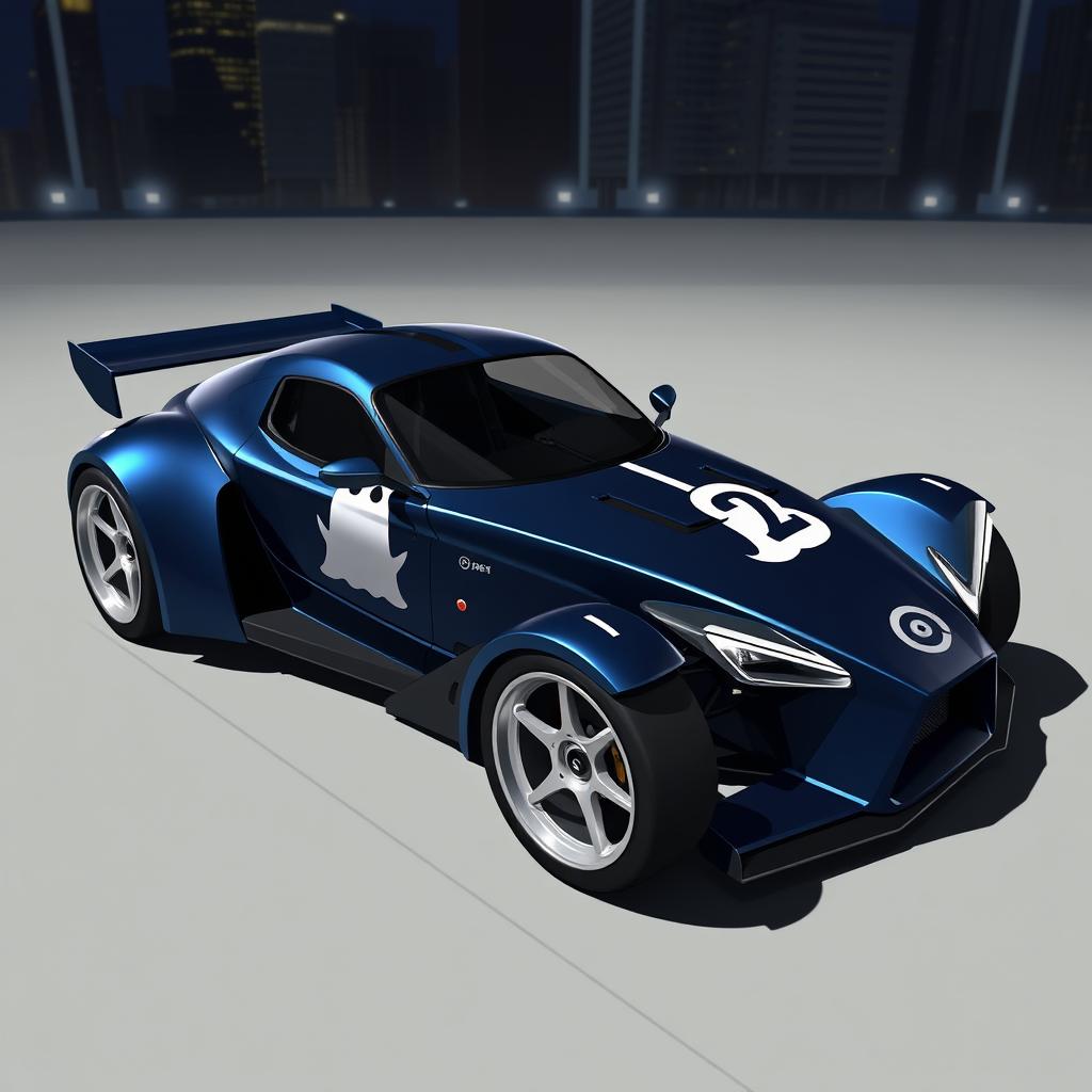 Dynamic 2D Artwork of Urban Indy-Style Car | Idyllic AI