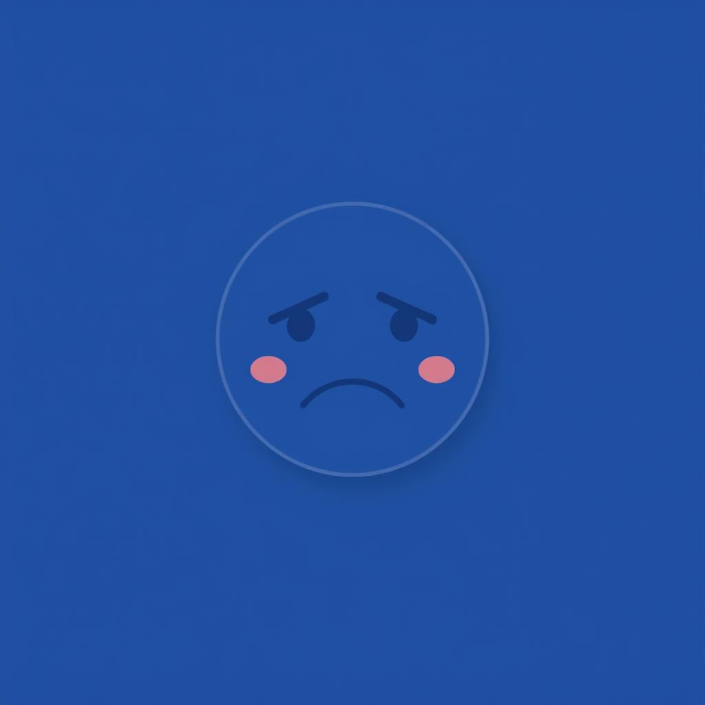Minimalist Sad Facebook Icon - A Modern Take on Emotion