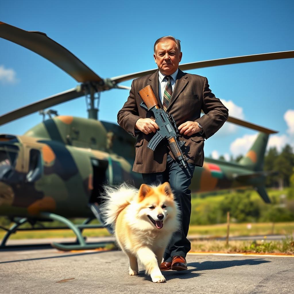 Dynamic Leadership: Lukashenko's Bold Arrival with a Playful Companion