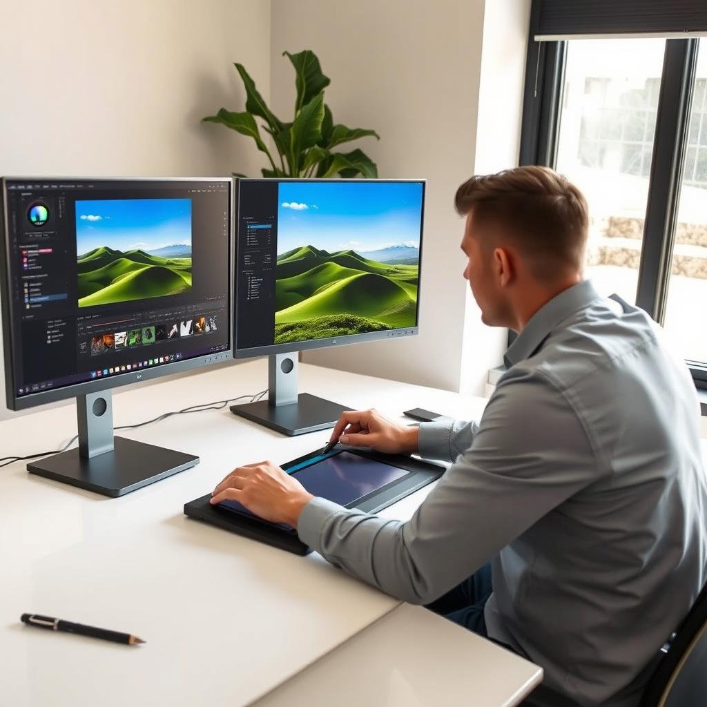 Transforming Landscapes: Digital Artist's Photo Editing Process