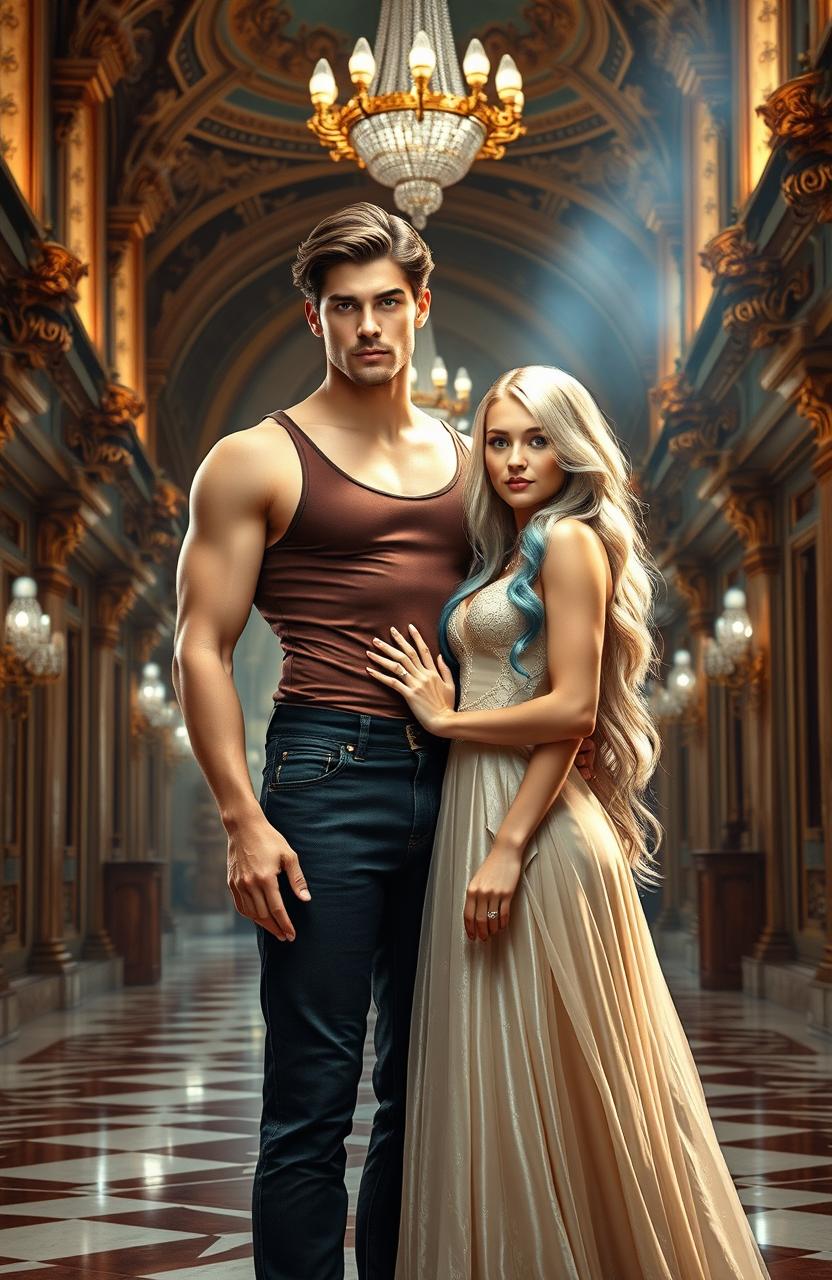 Enchanting Palace Romance: A Captivating Couple in Opulent Surroundings