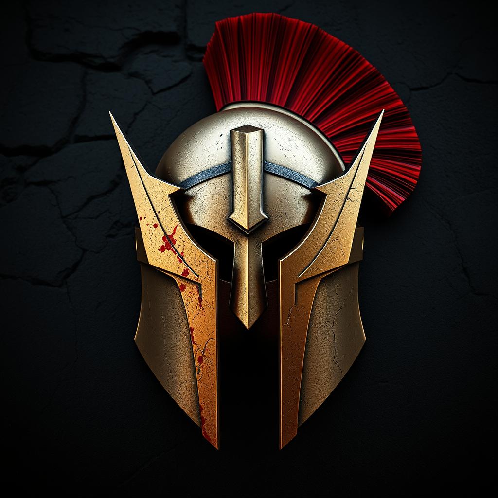 Epic Spartan-Inspired Metallic 'W' Logo - 8K Hyper-Realistic Design