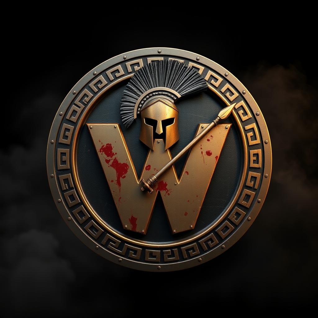 Epic Hyper-Realistic Spartan Logo Design in 8K