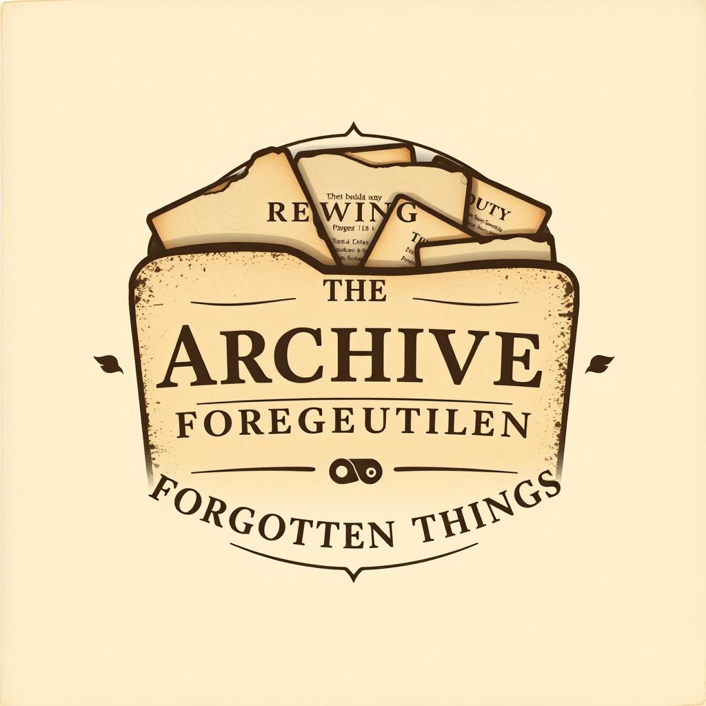 Vintage Logo Design for 'The Archive of Forgotten Things'