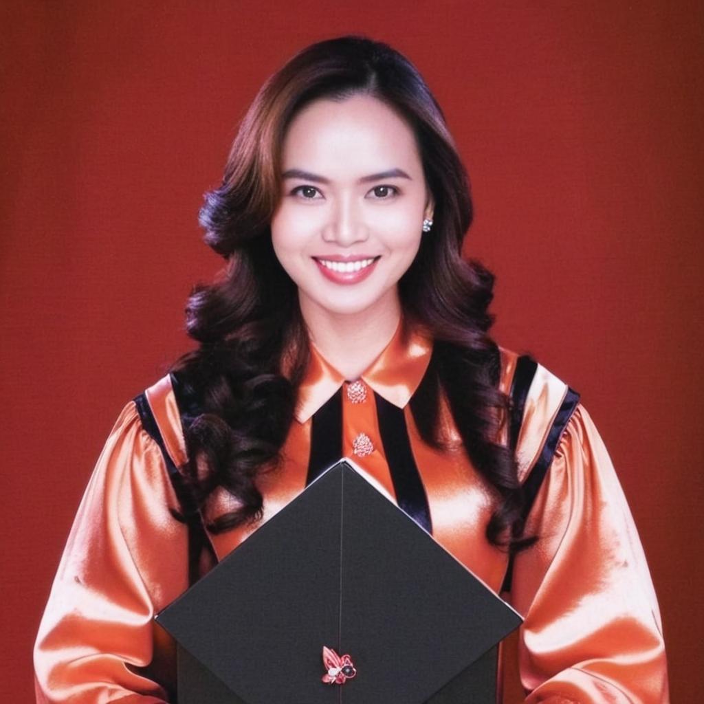 stunning-graduation-photo-confident-young-woman-in-black-and-orange-gown