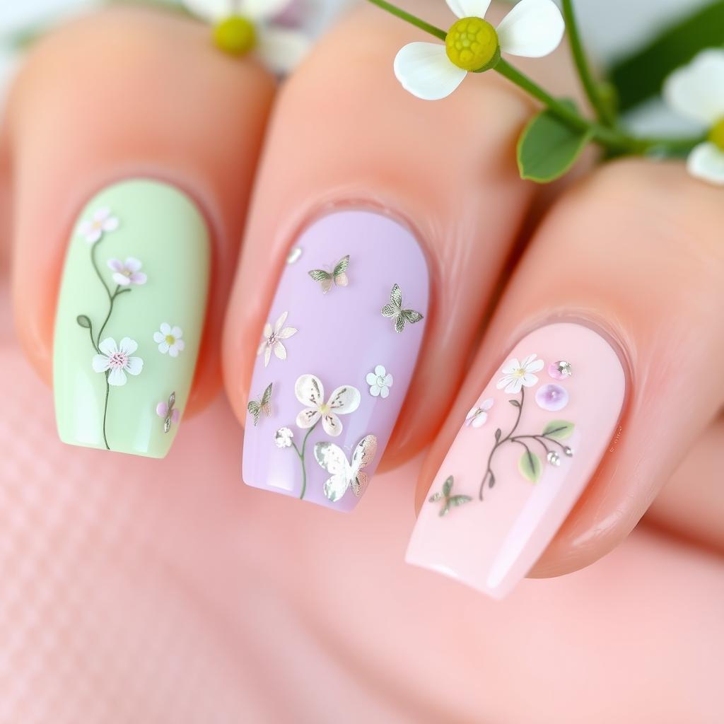 Spring-Inspired Nail Art: Pastel Perfection & Floral Designs