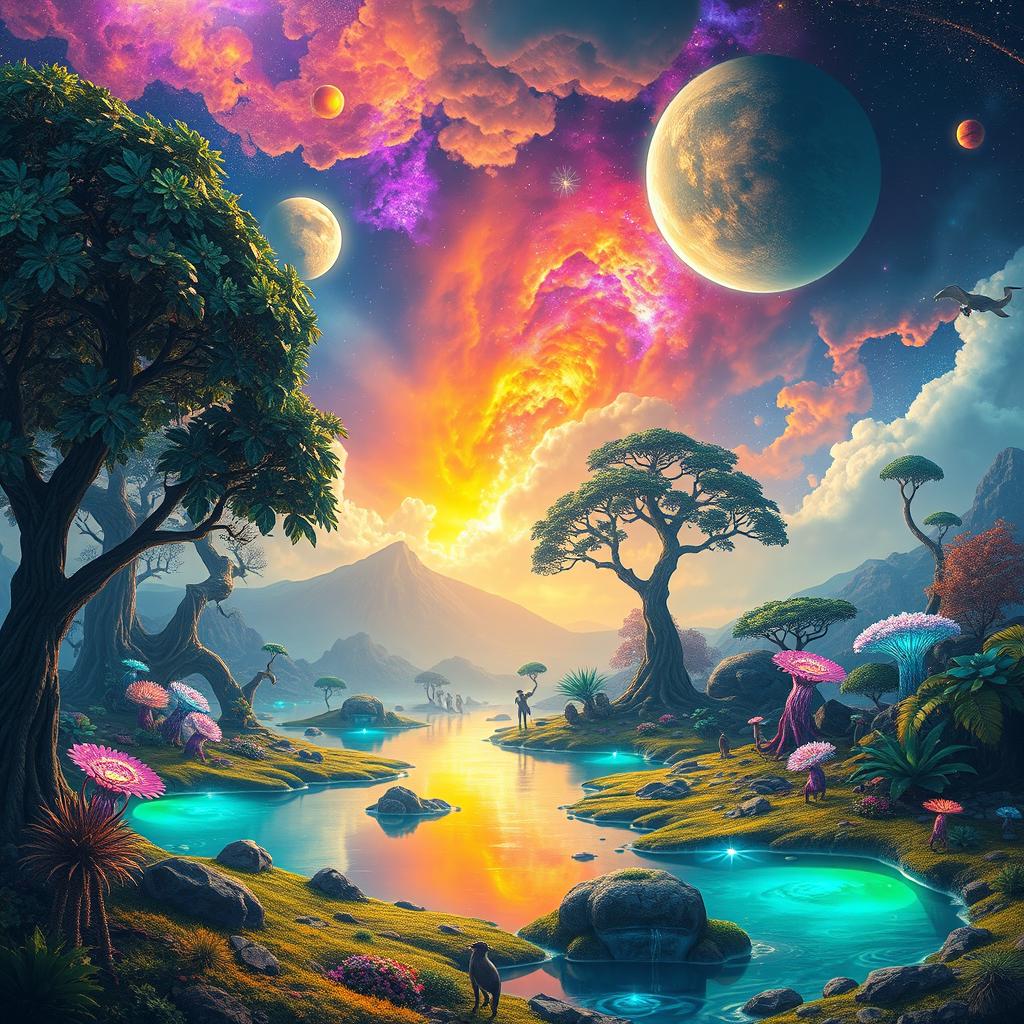 Explore a Stunning Alien Planet: Vibrant Landscapes and Bioluminescent ...