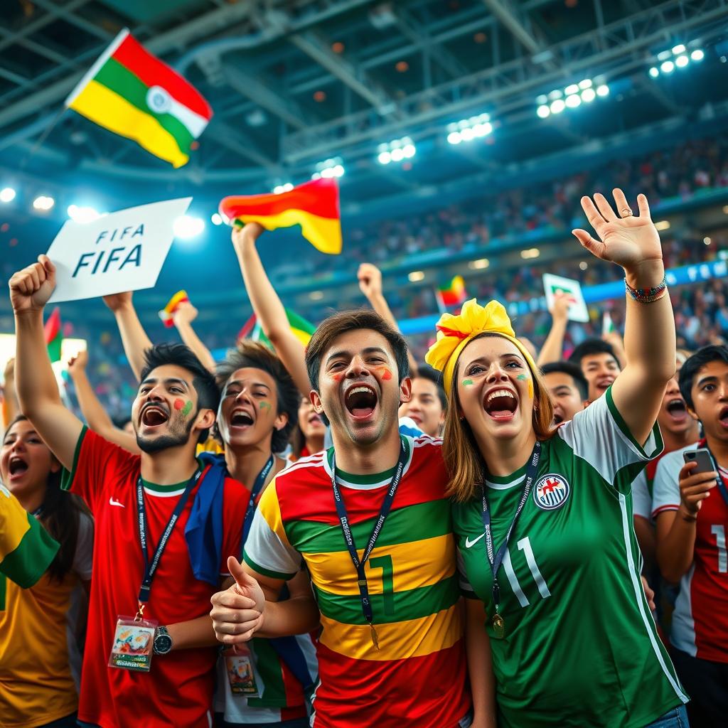 Celebrate the FIFA World Cup: A Vibrant Scene of Passionate Fans