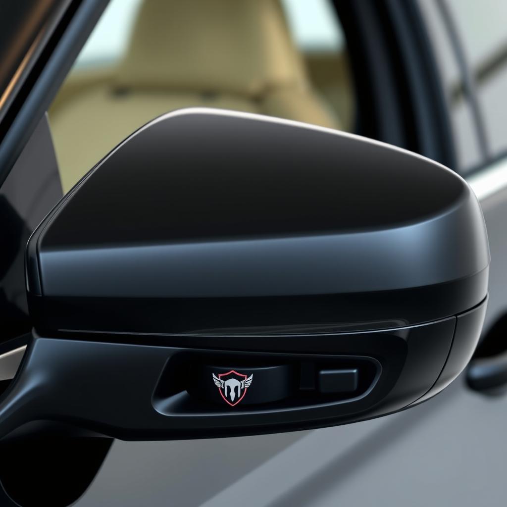 Sleek Black Car Side Mirror: A Study in Modern Elegance