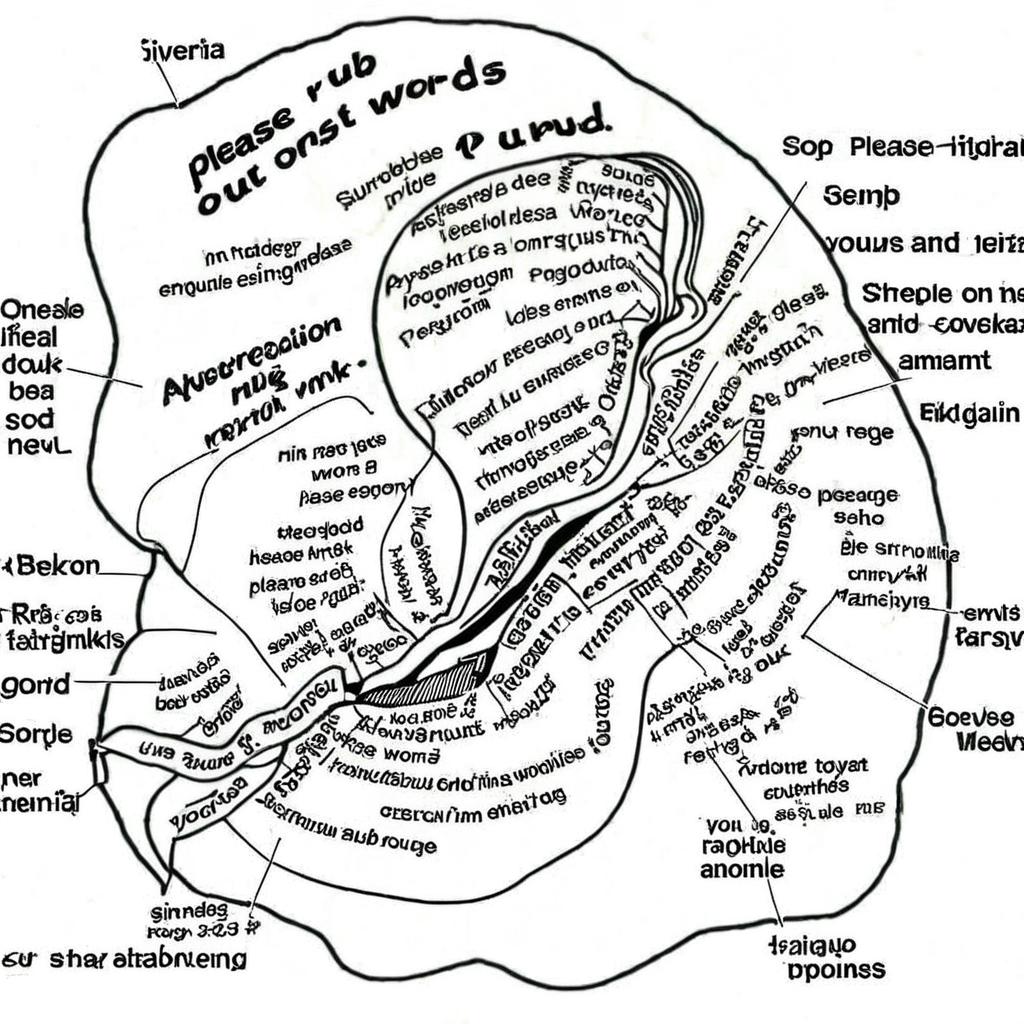 Artistic Brain Diagram: A Visual Exploration of Neurological Regions