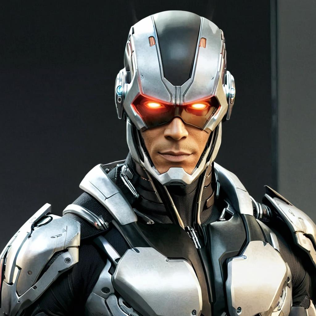 Cyborg Supervillain Character Design - High-Tech and Menacing