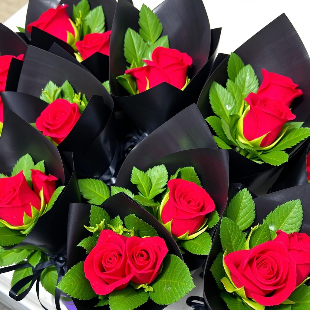 Sophisticated Red Rose Bouquets for Graduation Celebrations
