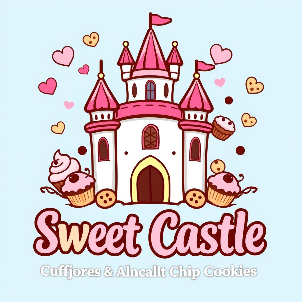 Whimsical Logo Design for Sweet Castle: A Candy-Themed Wonderland