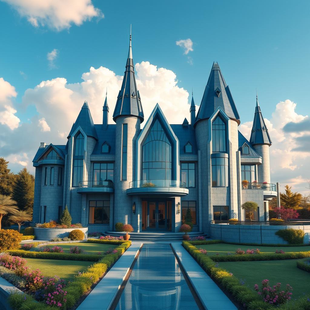 Futuristic Castle House Design: A Blend of Elegance and Technology