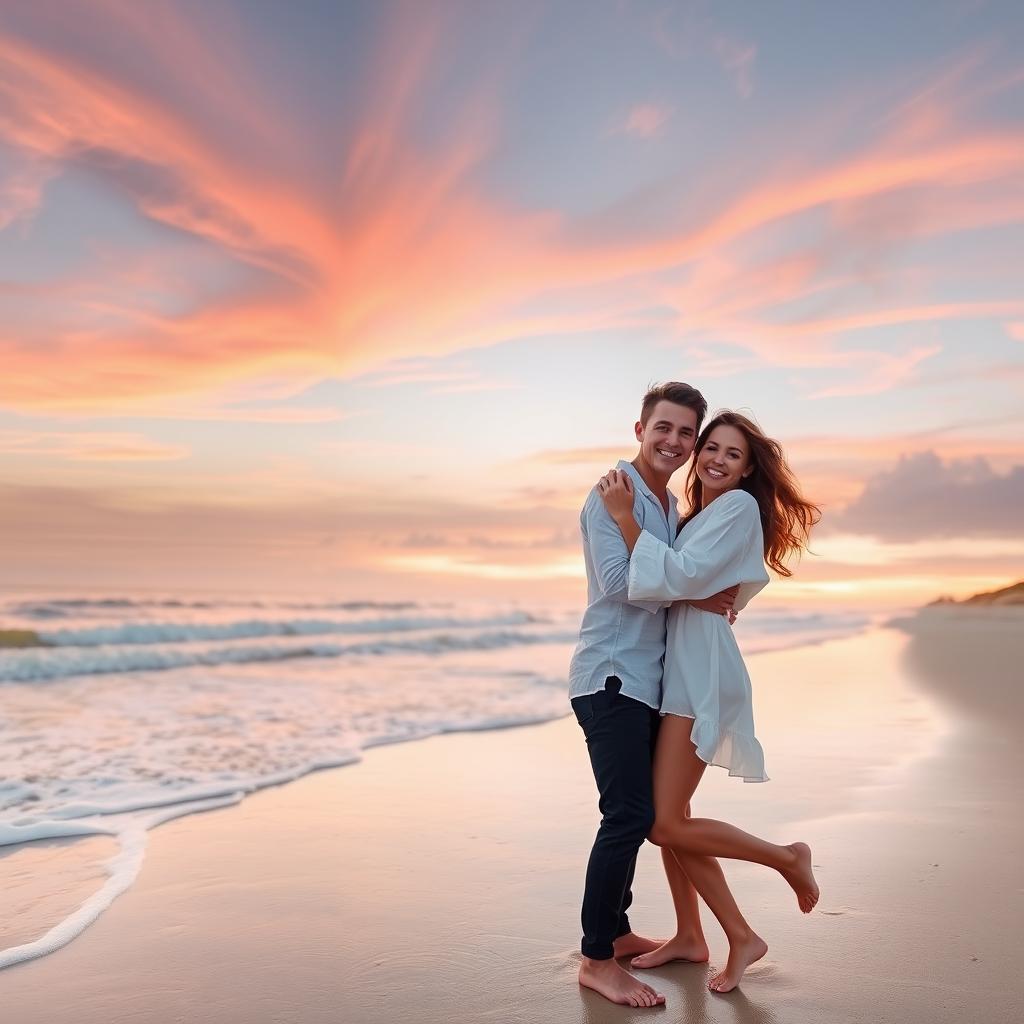 Romantic Beach Sunset: A Perfect Blend of Love and Nature