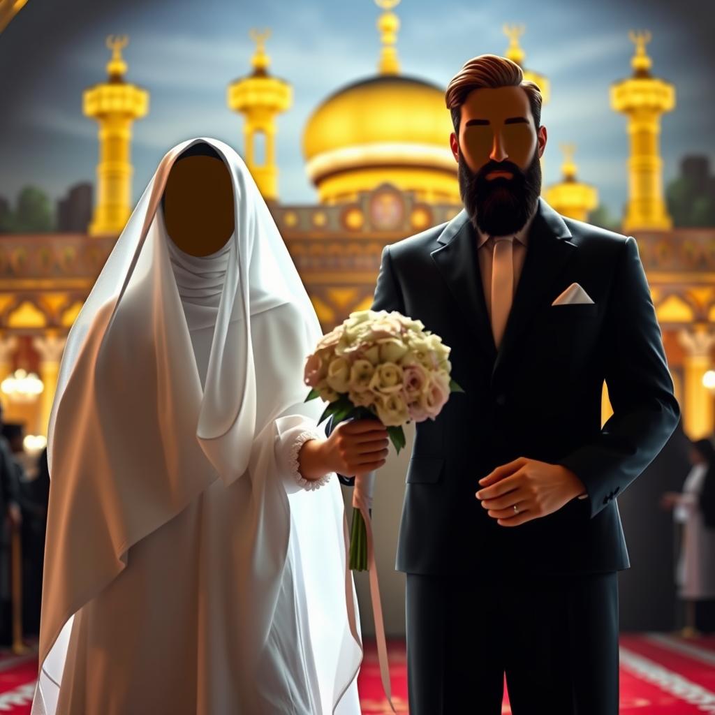 Heartwarming Wedding Scene: Love and Remembrance
