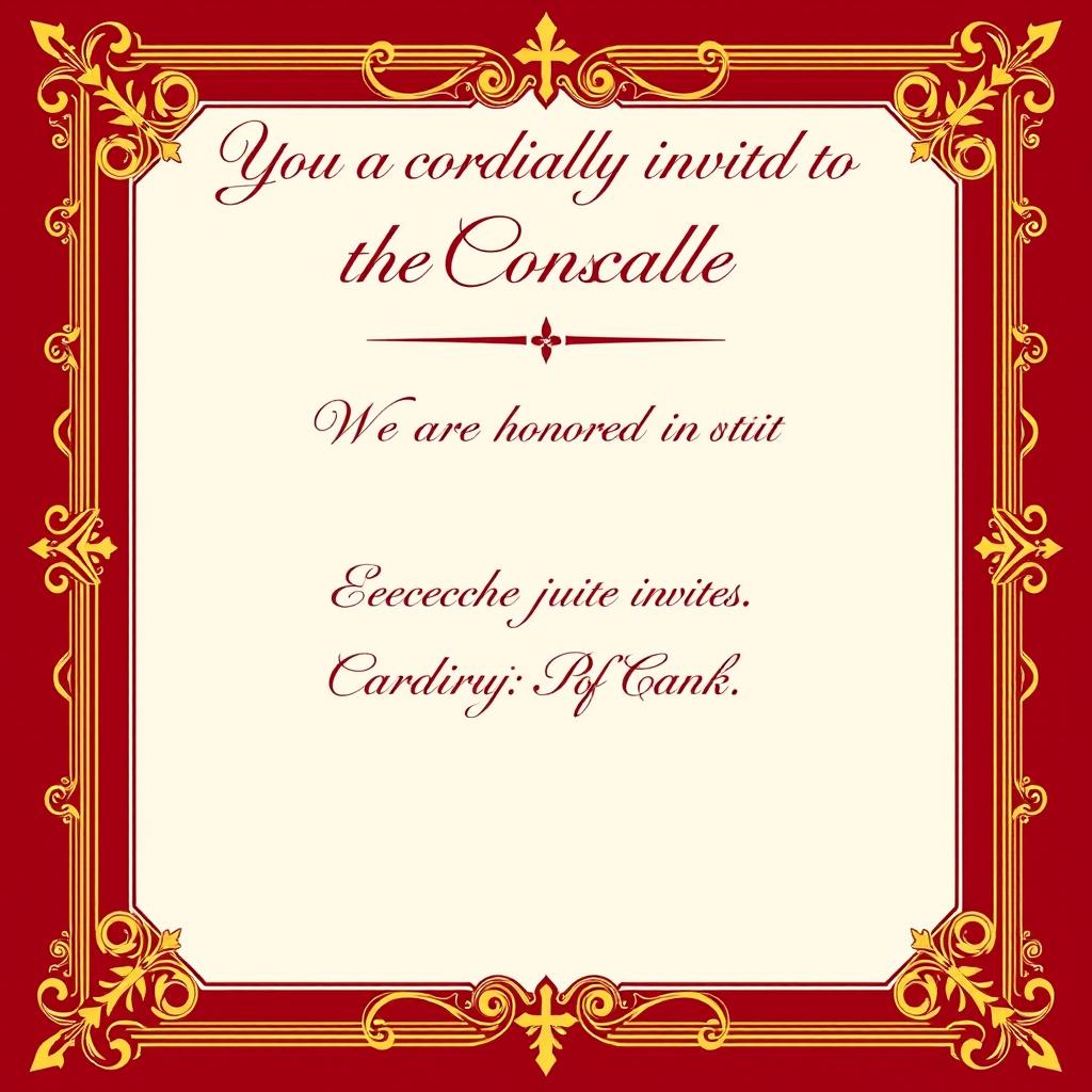 Elegant Conclave Invitation Design with Ornate Borders