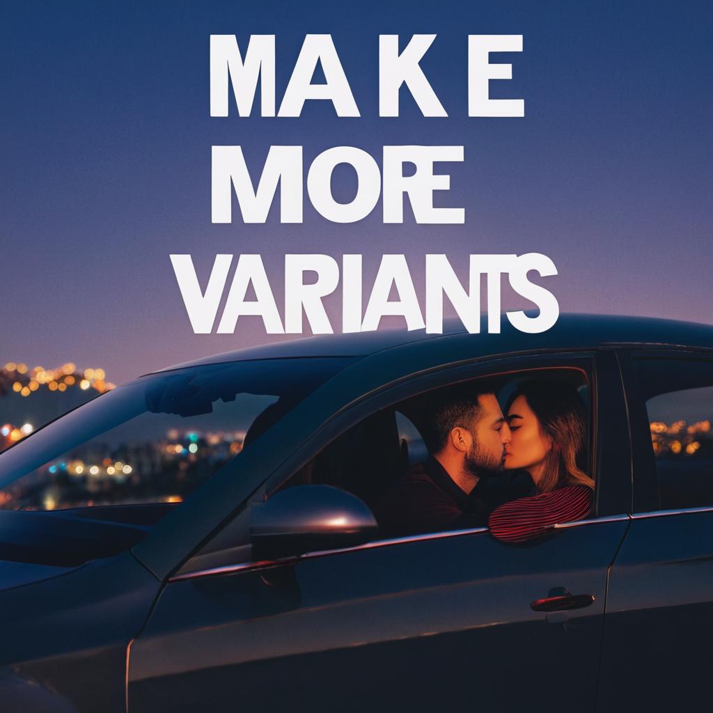 Romantic Nighttime Car Scene: A Cinematic Kiss Under the Moonlight