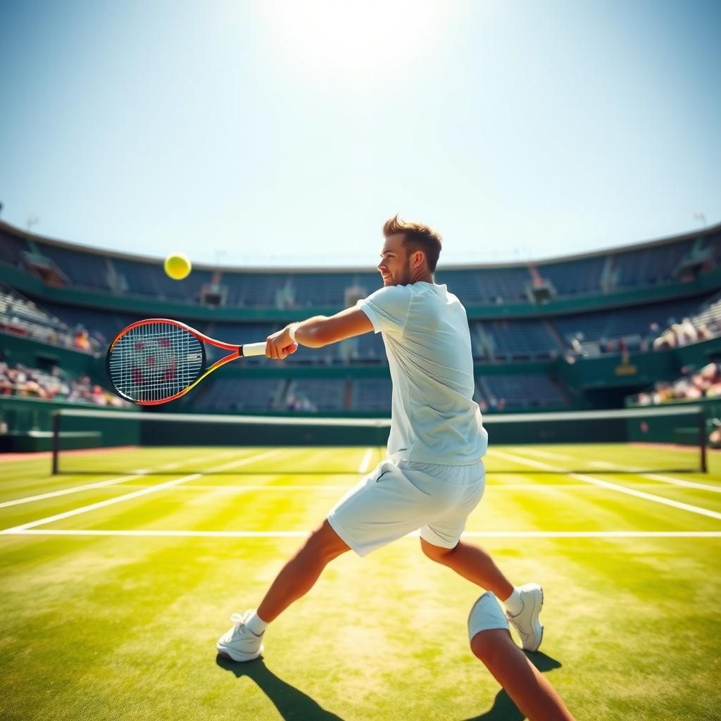 Dynamic Tennis Action: Mastering the Serve