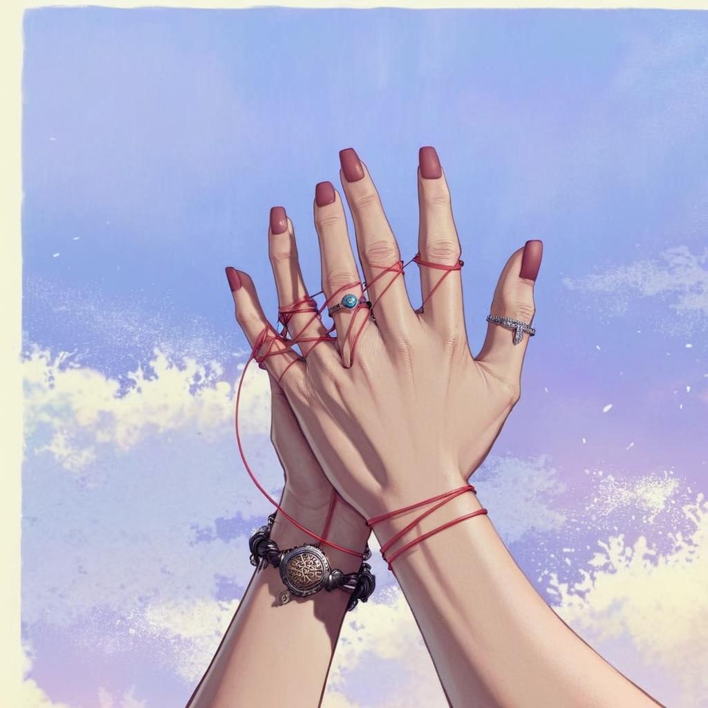Intricate Unity: A Beautifully Illustrated Connection of Hands and Jewelry